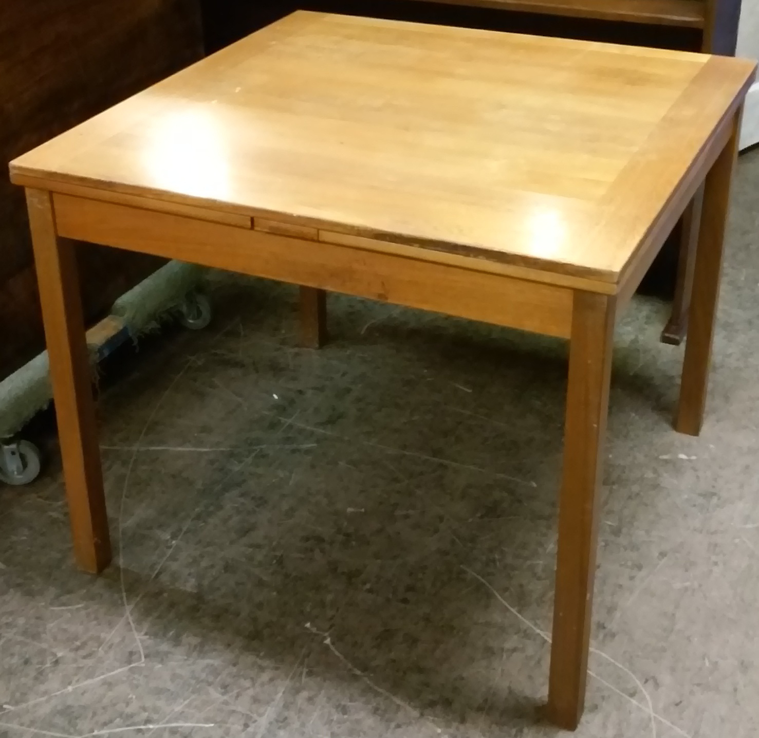 UHURU FURNITURE & COLLECTIBLES: SOLD 3' Square Danish Draw Leaf Dining ...