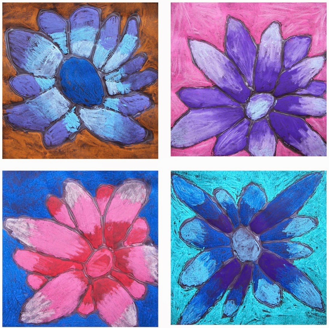 The Rolling Artroom: Georgia O'Keeffe Flowers (1st-3rd Grade)