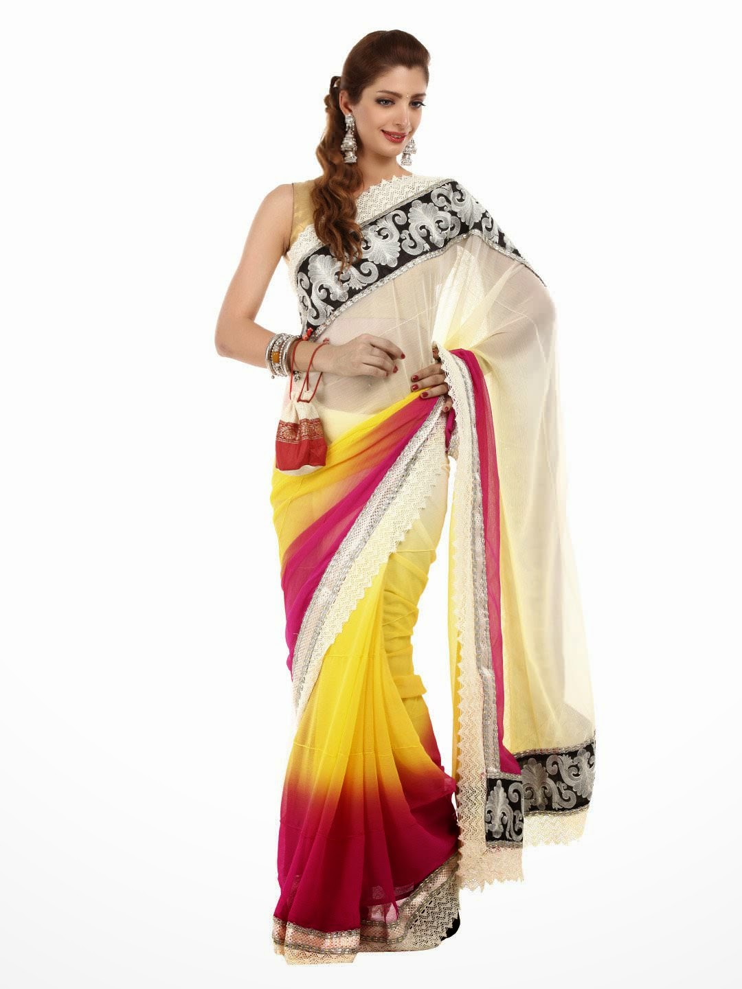 Unique Saree Style for Party Wear
