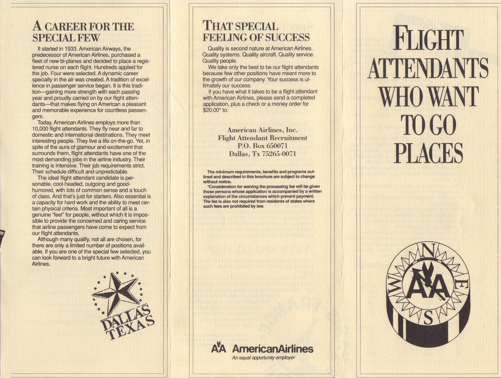 Airlines Past & Present: American Airlines Flight Attendant Brochures ...