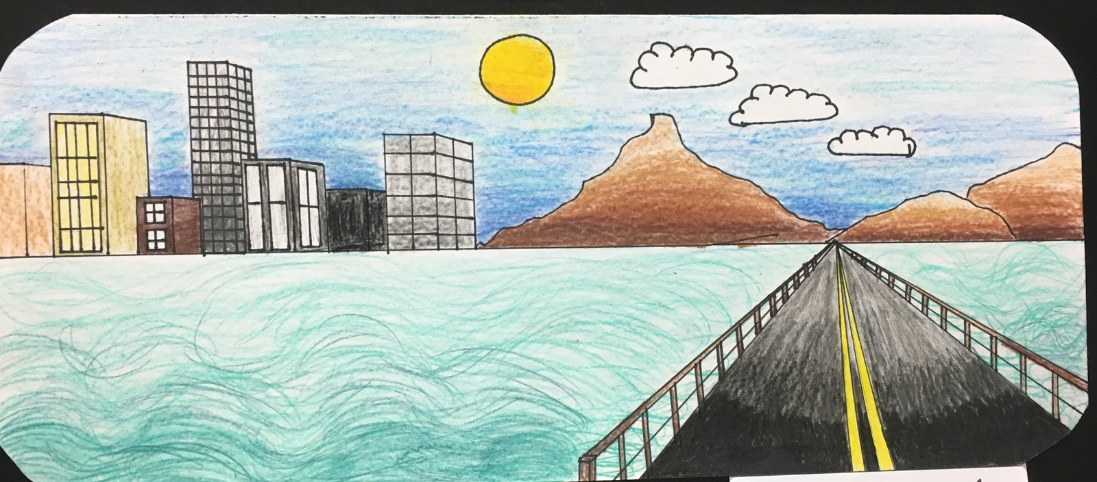 Mrs. Wille's Art Room: Rear view mirror drawings in 1 point perspective