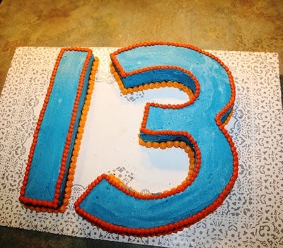 Party Cakes: Number 13 Cake