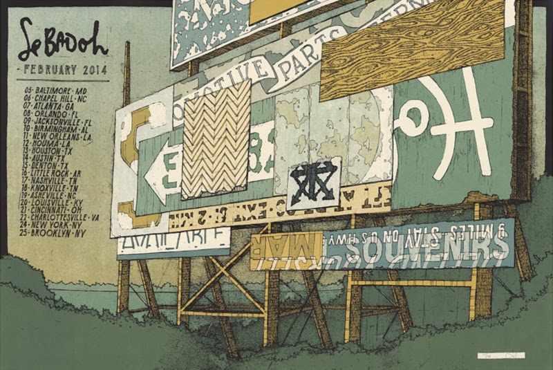 INSIDE THE ROCK POSTER FRAME BLOG: Sebadoh US Tour Poster by Landland