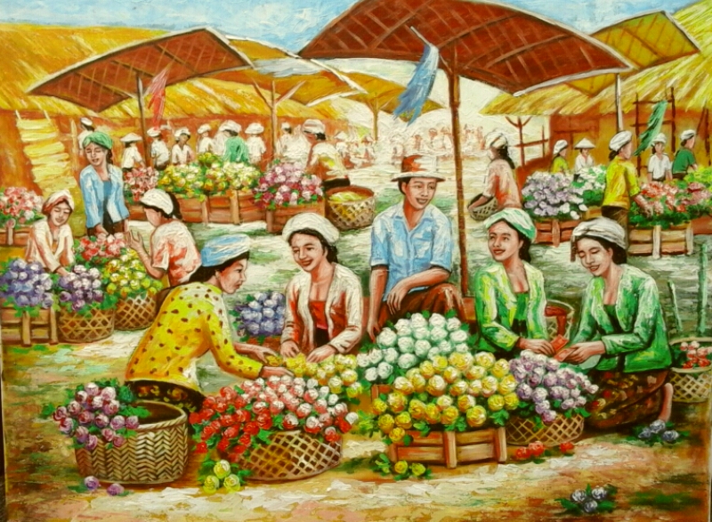 lukisan pasar