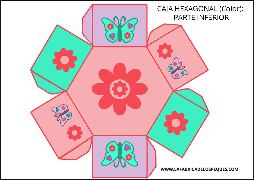 Imprimibles gratis: caja hexagonal. - La fábrica de los peques