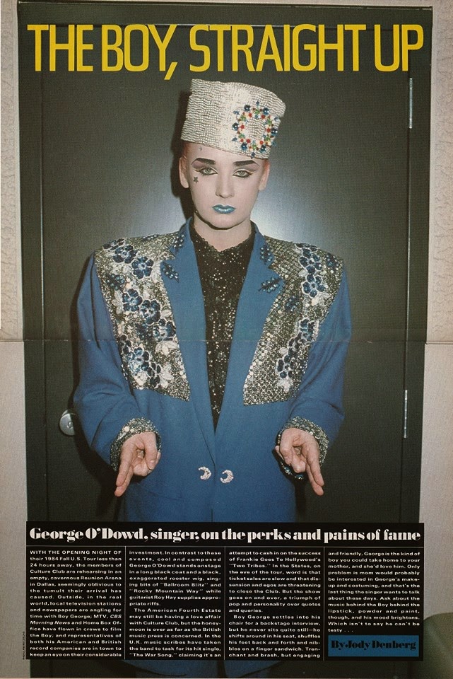 Top Of The Pop Culture 80s: Boy George Interview Record Magazine 1985
