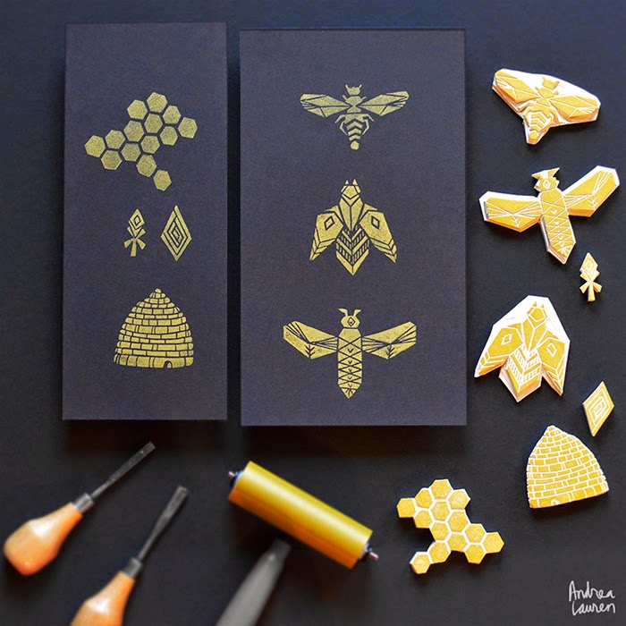 Ink Print Repeat by Andrea Lauren: Block Printing Stamps by Andrea Lauren