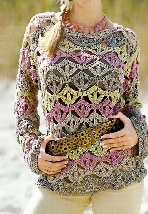 Sweater - Crochet Sweater For Women - Gorgeous And Easy