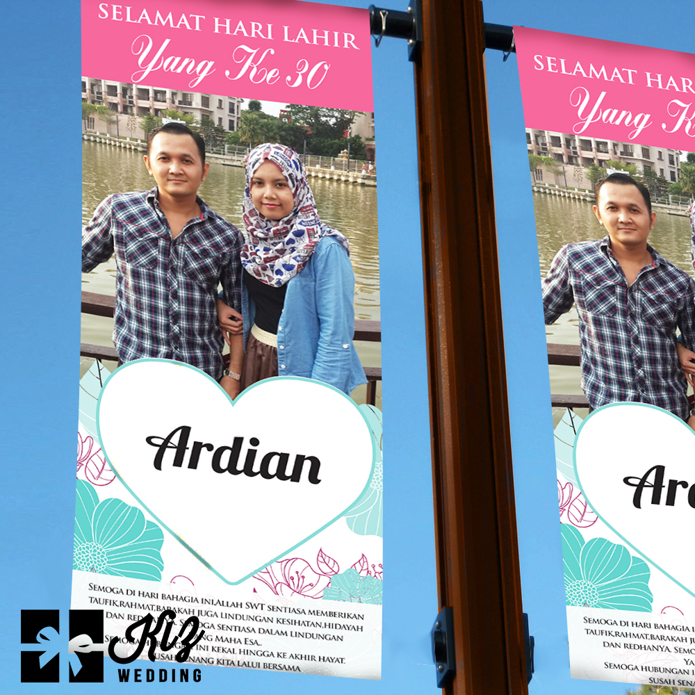 Kiz Wedding: Contoh Bunting Selamat Hari Jadi Kepada Suami Tercinta.