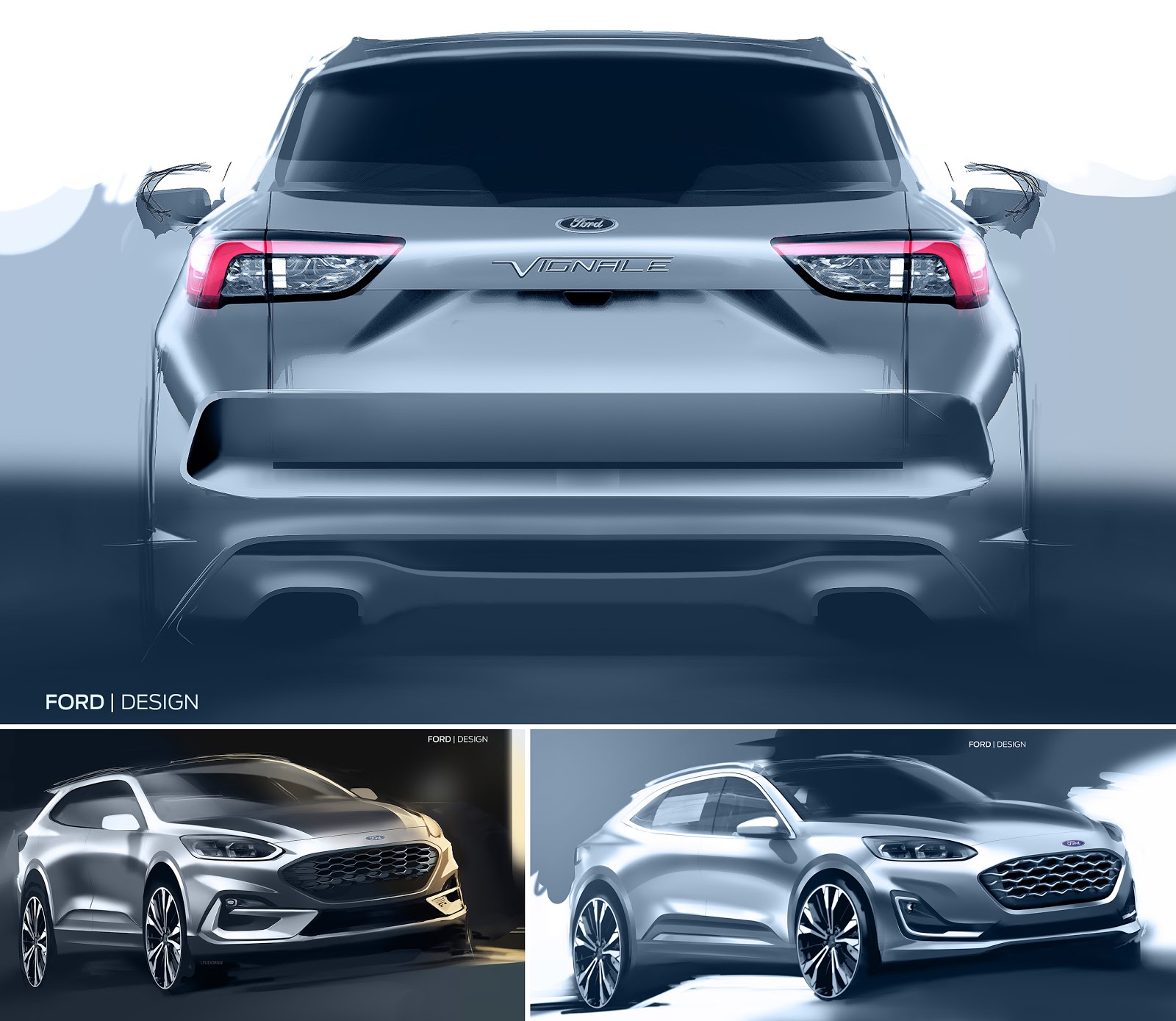 Sketches of the Kuga from Ford Europe's Design Director