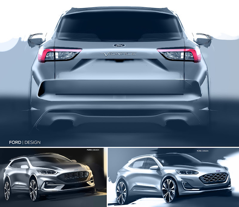 Sketches of the Kuga from Ford Europe's Design Director
