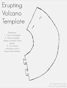 Erupting Volcano Dinosaur Valentine or Party Favor (Free Printable)