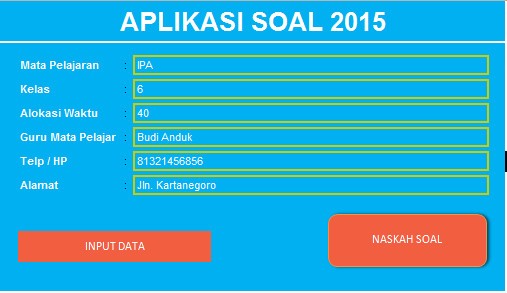 APLIKASI PEMBUATAN BERBAGAI JENIS SOAL ULANGAN - Biologizone