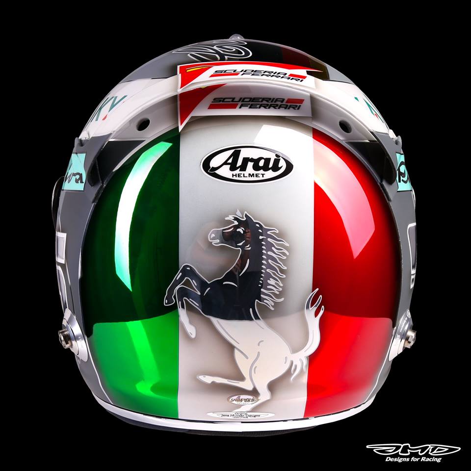 Racing Helmets Garage: Arai GP-6 S.Vettel Monza 2016 by Jens Munser Designs