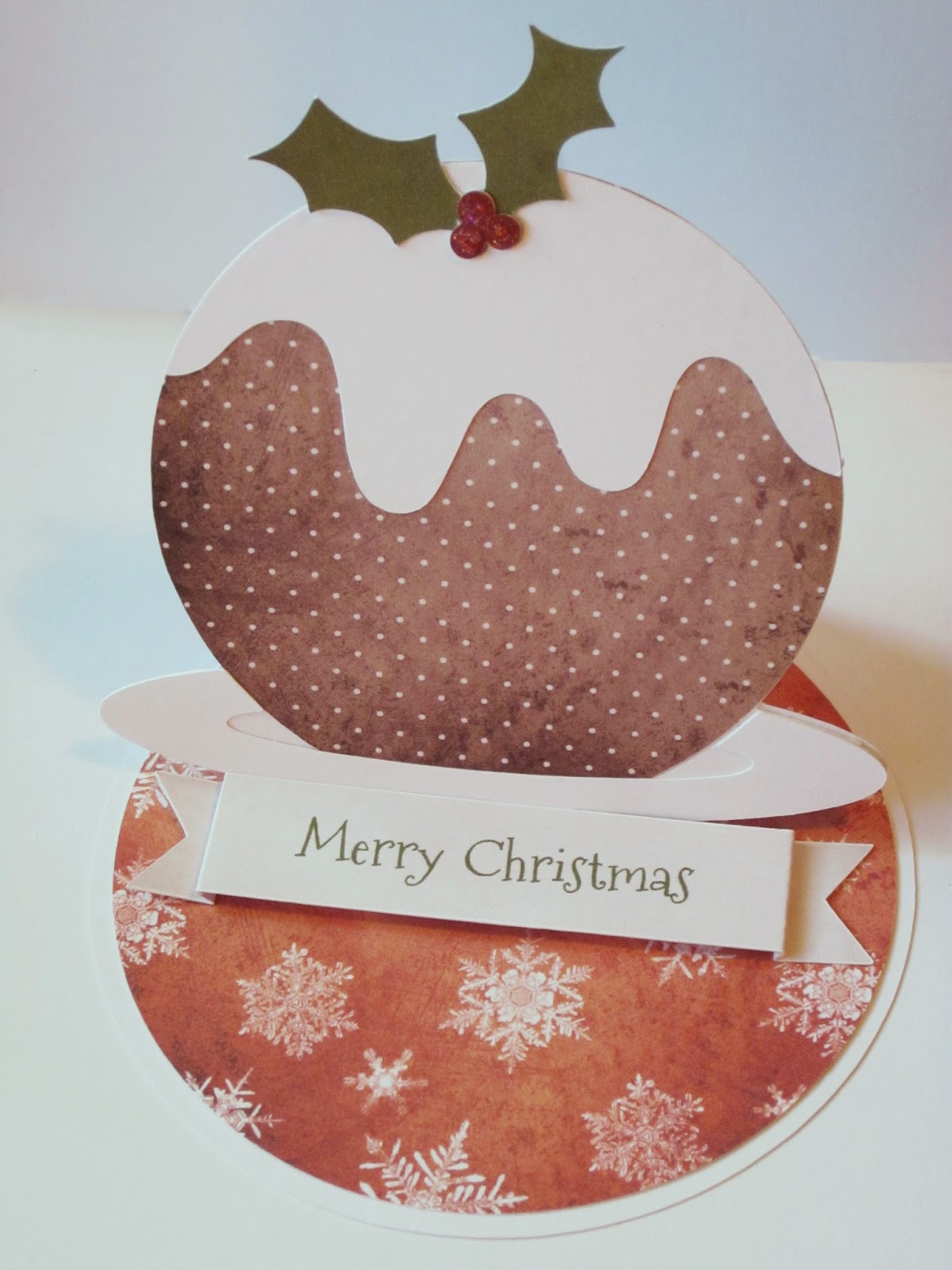My Little Card Crafts: Christmas Pudding Easel Card
