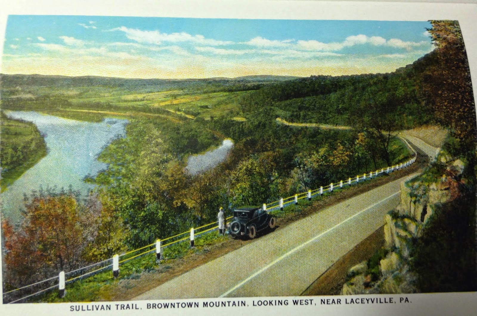 1921 Sullivan Trail Postcard from Wilkes Barre, PA to Watkins Glen, NY ...