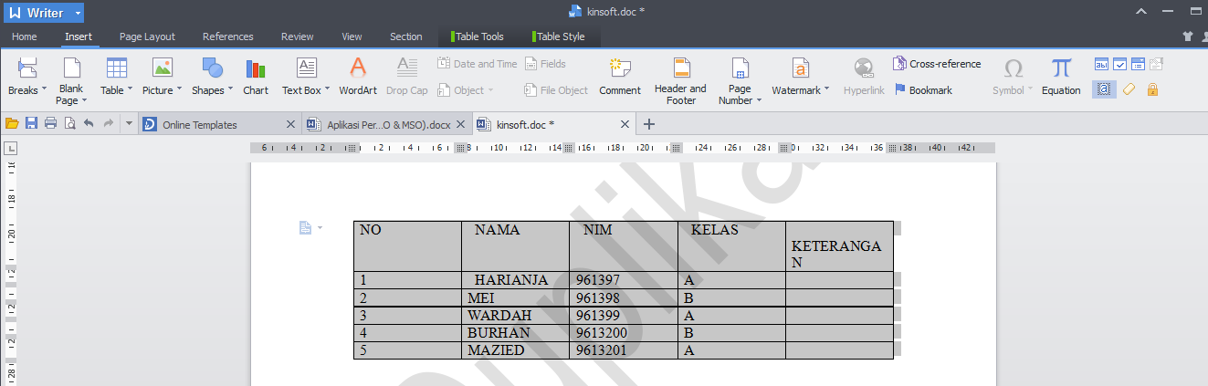 Konversi (Ubah) Teks Ke Tabel (Convert Text to Table) - blog kibe