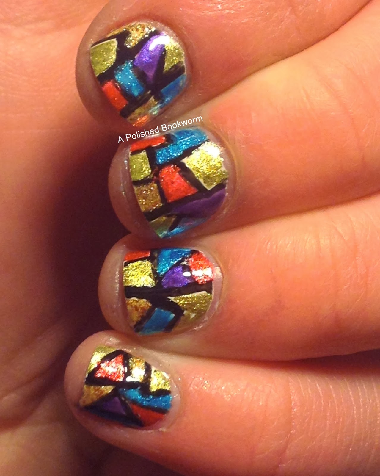 Stain Glass Windows Nail Art