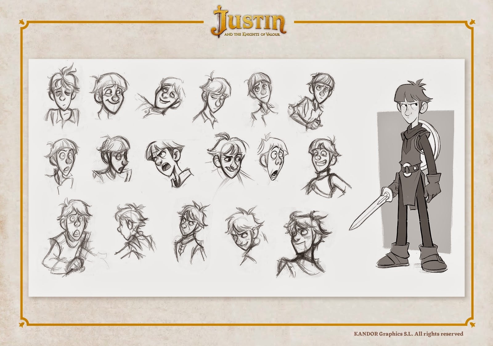 OSOKARO: JUSTIN AND THE KNIGHTS OF VALOUR IV: JUSTIN CHARACTER DESIGN