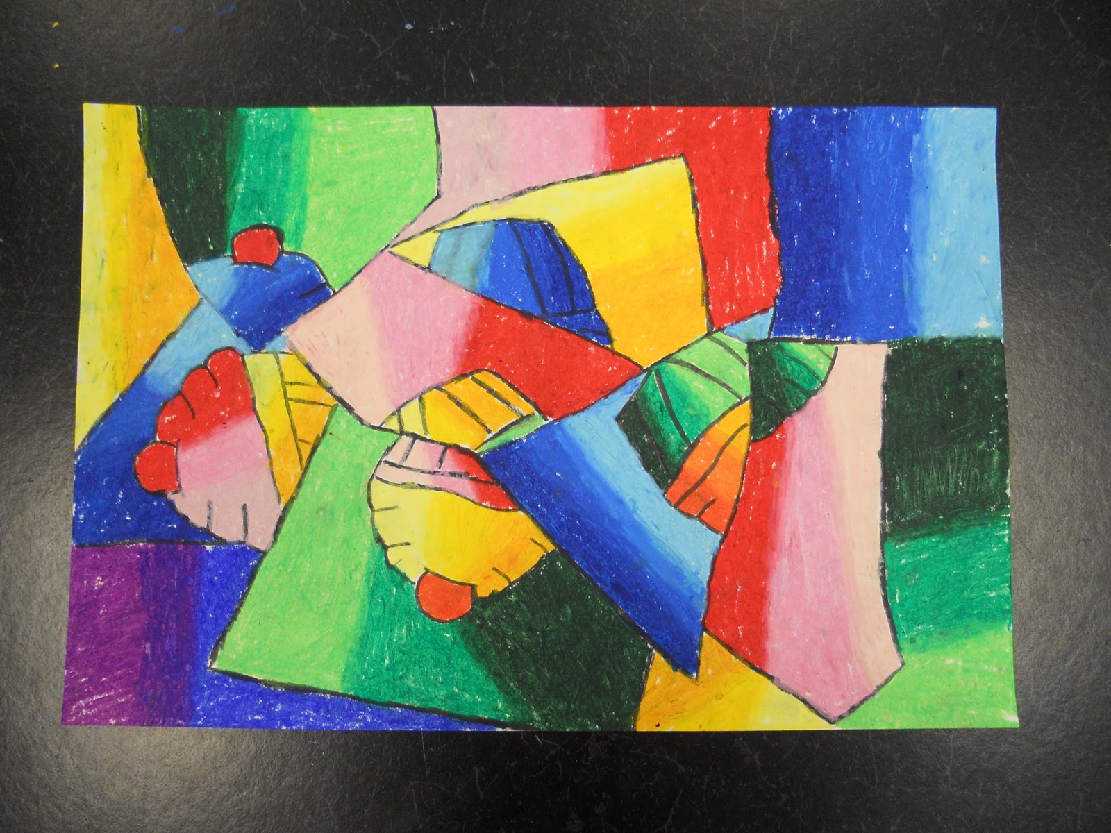 Octorara JHS ART: 7th Grade-VALUE-Cubism Oil Pastels