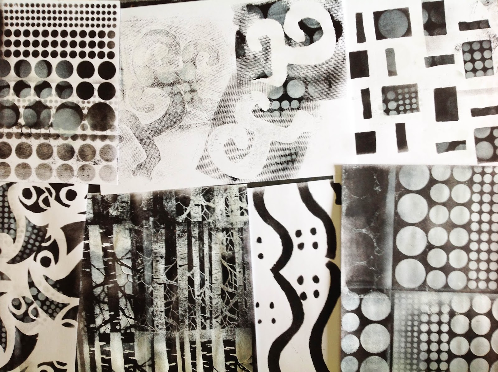 STITCHWORKS: Stencil/Collage