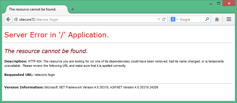 Dot or Space in URL gives 404 Error - Fixed | Sitecore Tactics