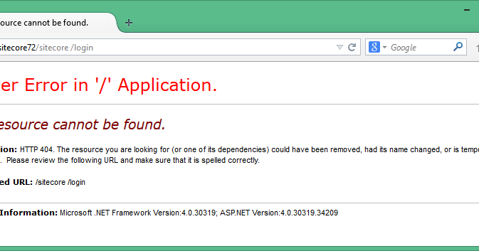 Dot or Space in URL gives 404 Error - Fixed | Sitecore Tactics