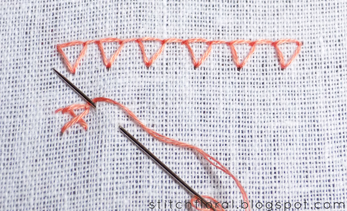 Buttonhole stitch Lesson 2: variations - Stitch Floral