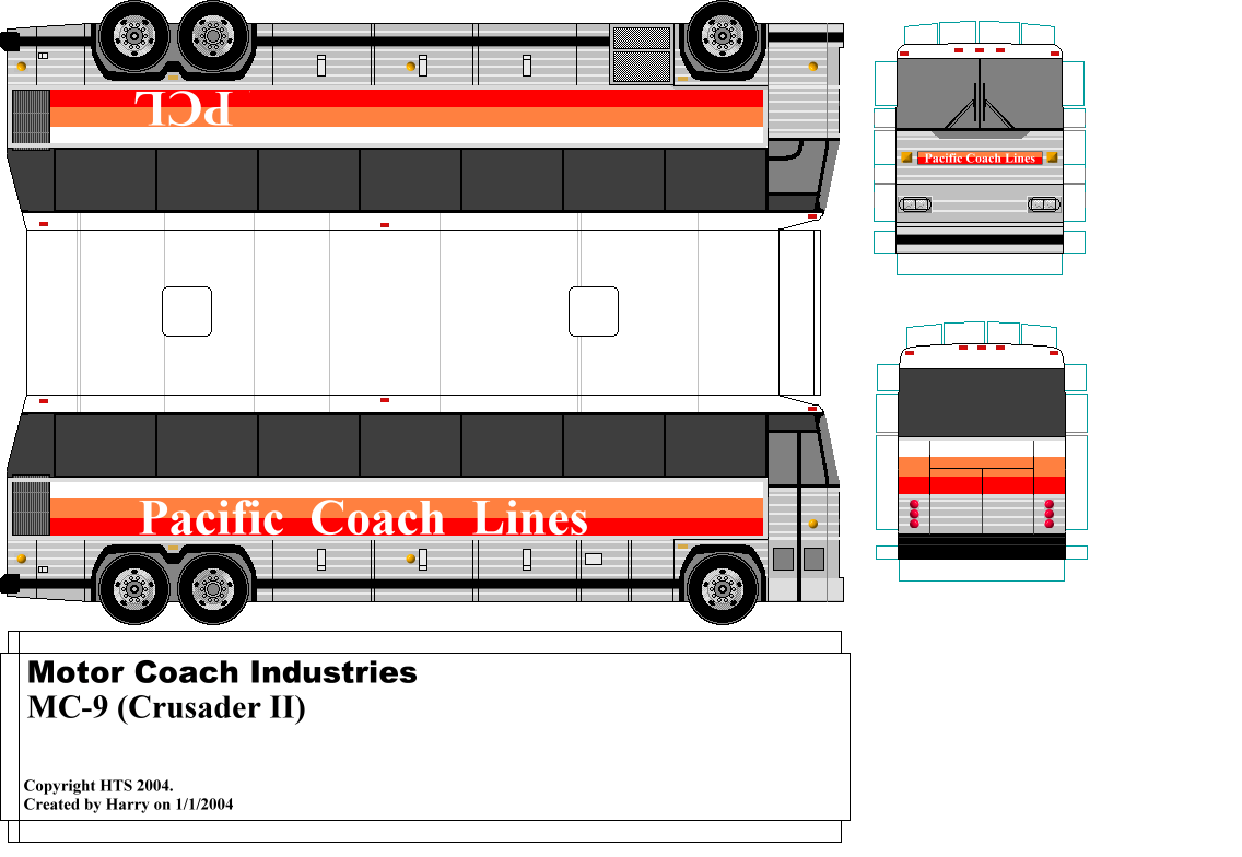 SP. Papel Modelismo: Paper Bus Motor Coach Industries MC-9 Crusader II ...