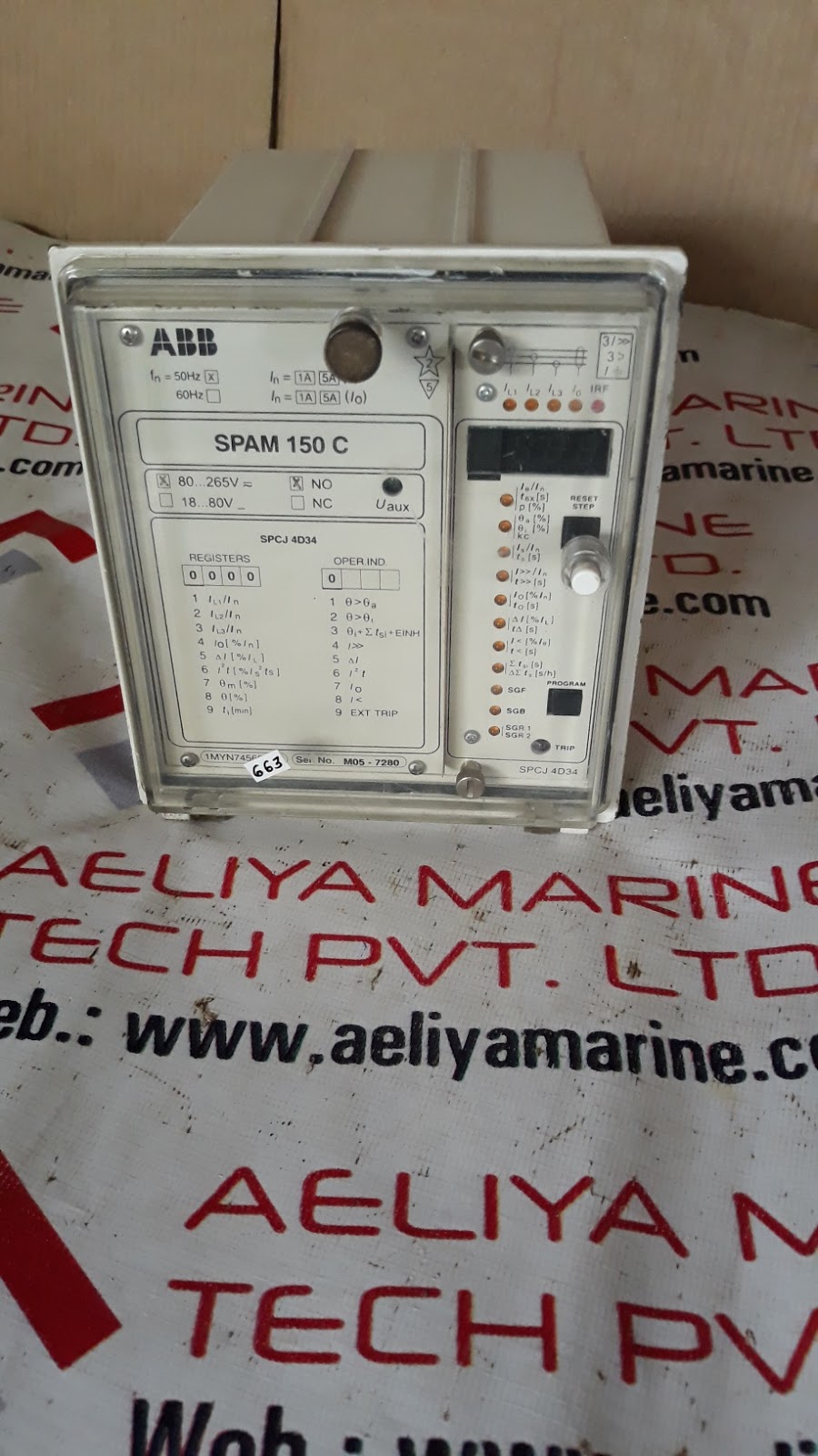 ABB SPAM 150C MOTOR PROTECTION RELAY - Aeliya Marine