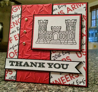 airbornewife's stamping spot: Army Engineer "Thank You" cards