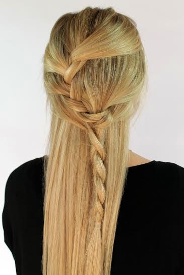 Britany Marshall Beauty: How to do a half up "half french braid"