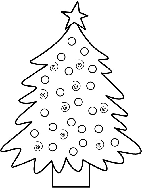 Dibujos para colorear de Abetos, arbol de navidad | Trato o truco