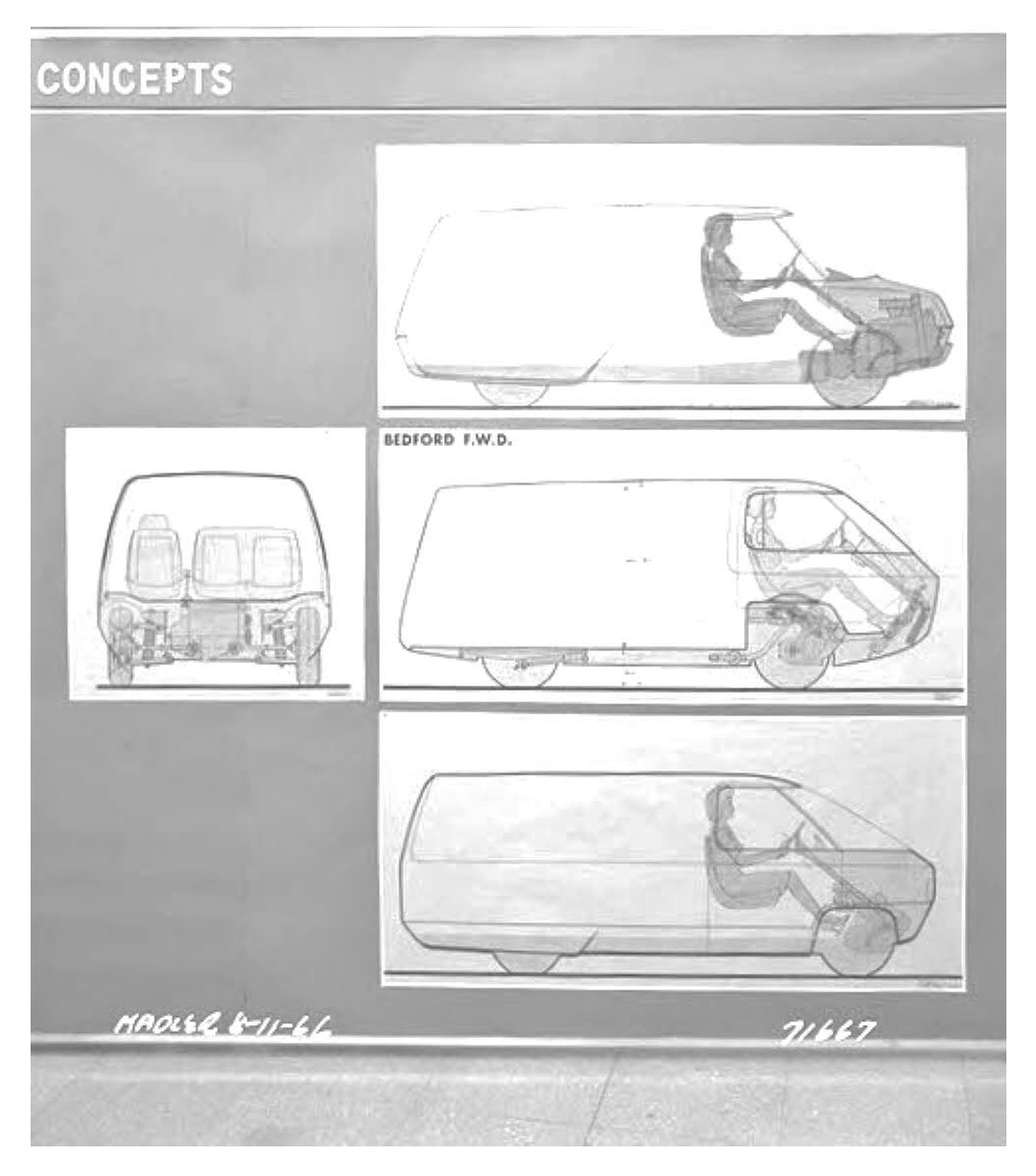 Bedford CF2 Van: History: Bedford CF design concepts [1966-1967]