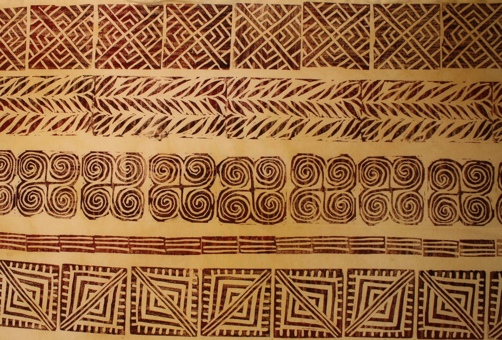 Living and Dyeing Under the Big Sky: Rows of Block Prints