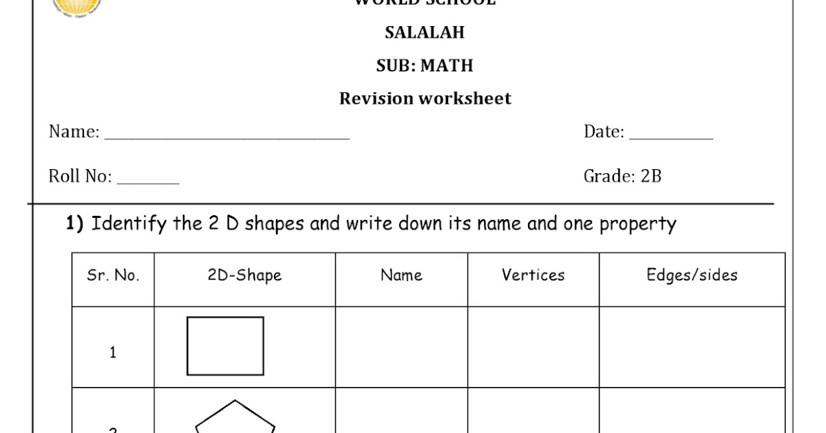 Birla World School Oman: Homework for Grade 2 as on 13/02/2018