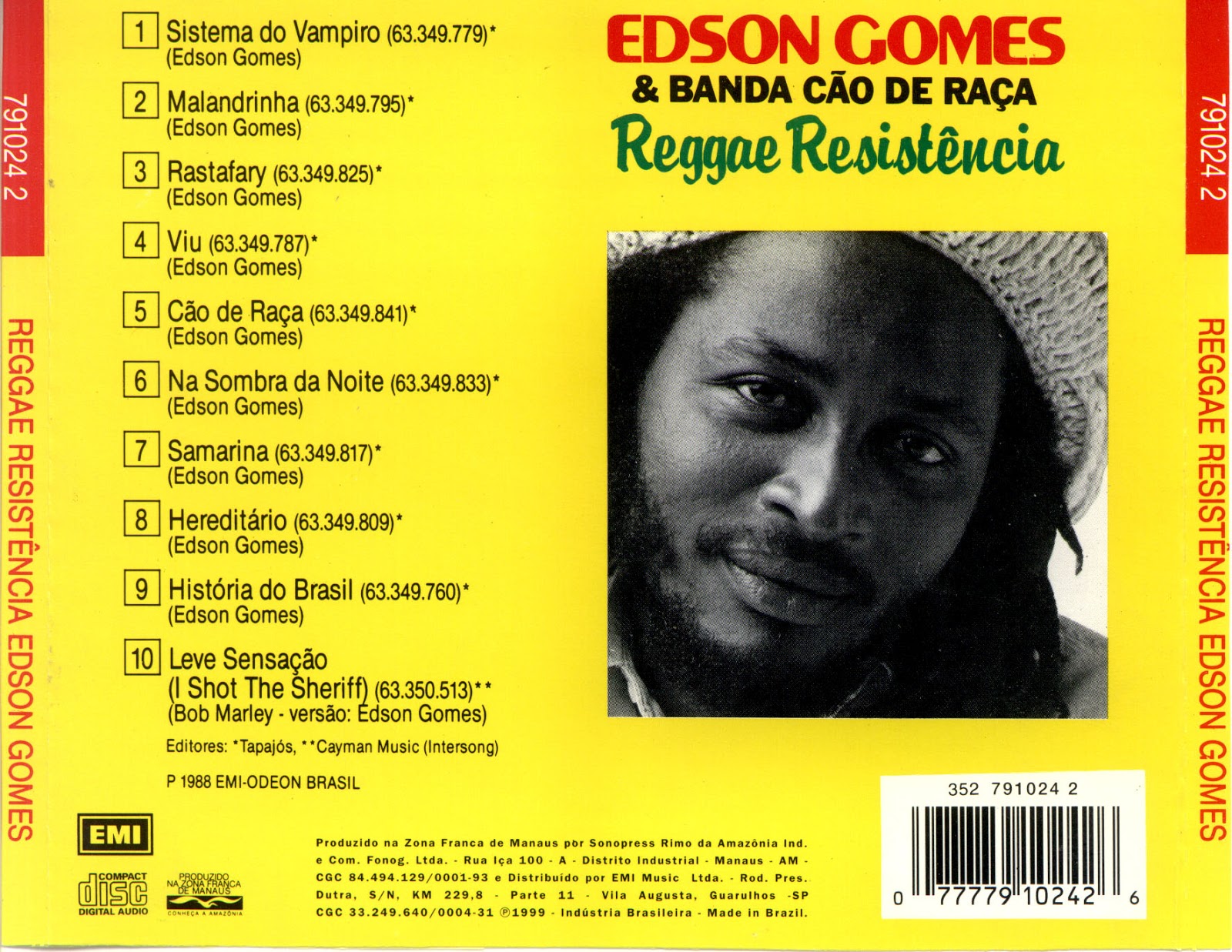 Rasta Reggae Music: Edson Gomes - Reggae Resistencia