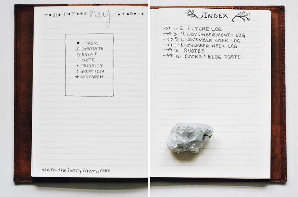 DIY Create A Bullet Journal The Ivory Fawn DIY Create A Bullet Journal The Ivory Fawn