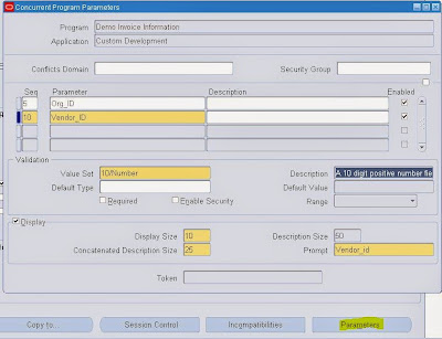 Learning SOA: Register your Pl/SQL procedure as Concurrent program in Oracle apps