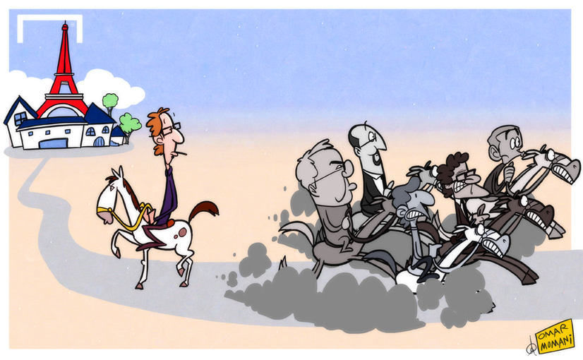 Omar Momani cartoons: Blanc rides in for PSG talks