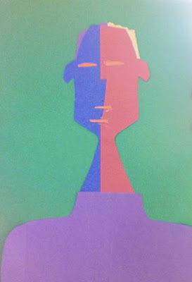 Bright and Shiny Art: Symmetrical Cut Paper Self Portrait