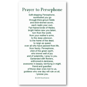 The Goddess House: Prayer to Persephone