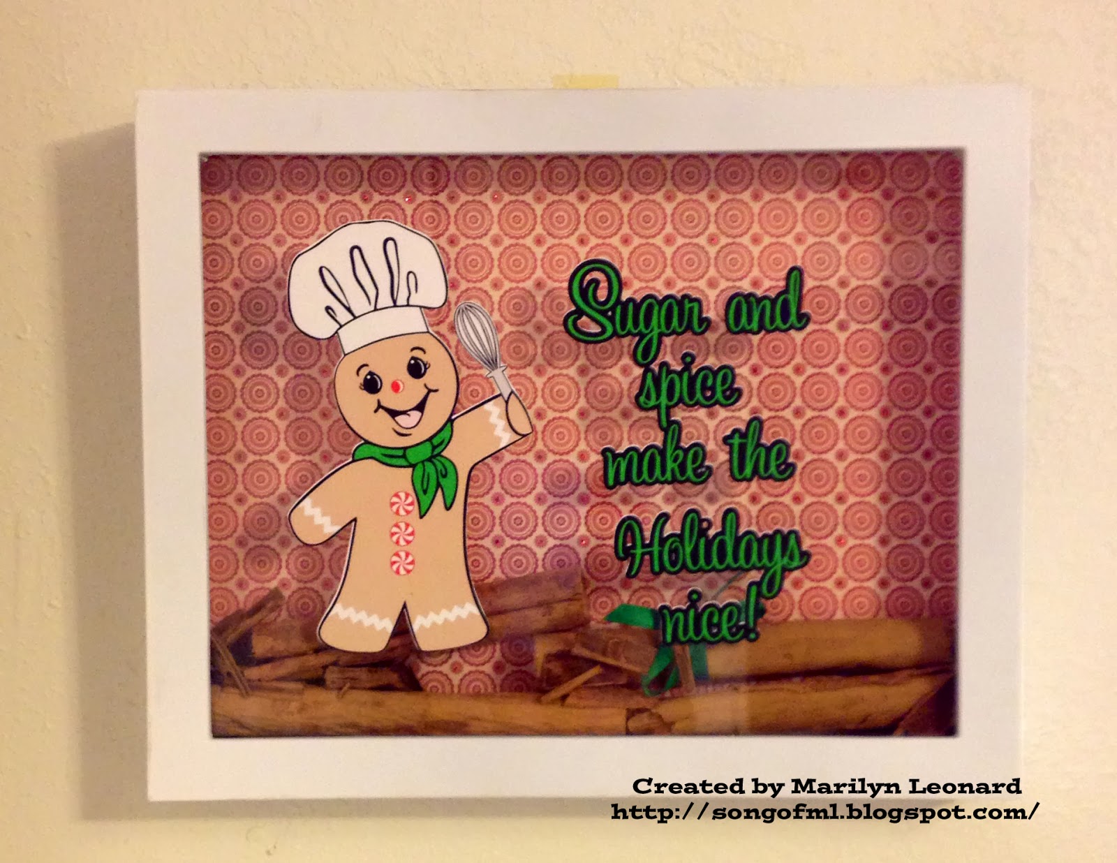 ~ Marilyn's Crafts ~: Gingerbread Man Shadow Box