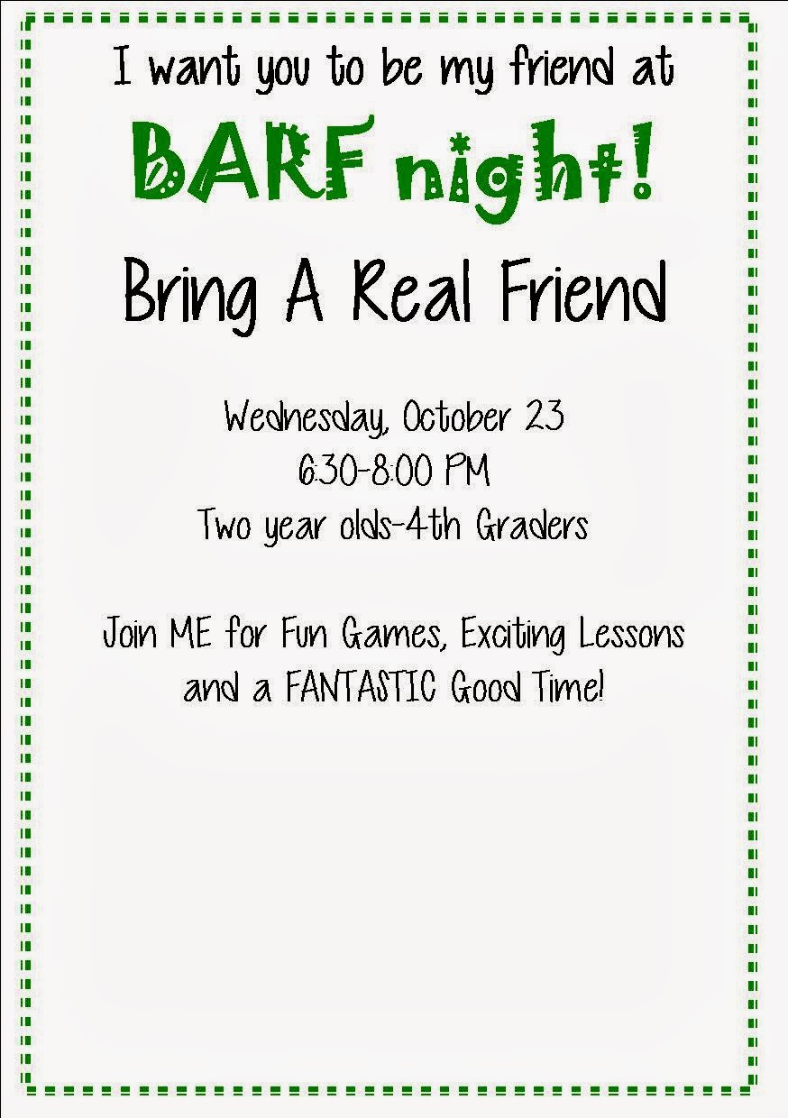 #KidsMin Calling: BARF Night