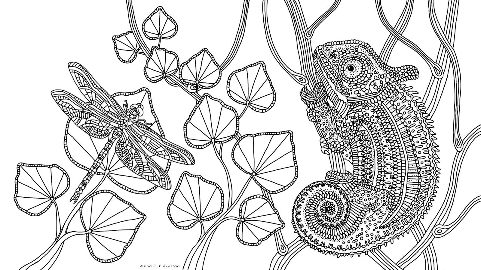 Anna R. Folkestad: Fargeleggingsark…