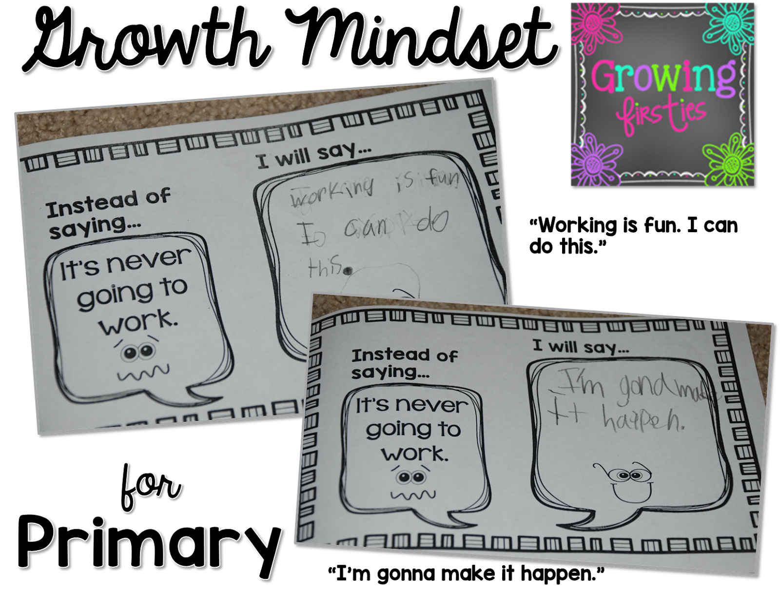 Primary Chalkboard: Growth Mindset