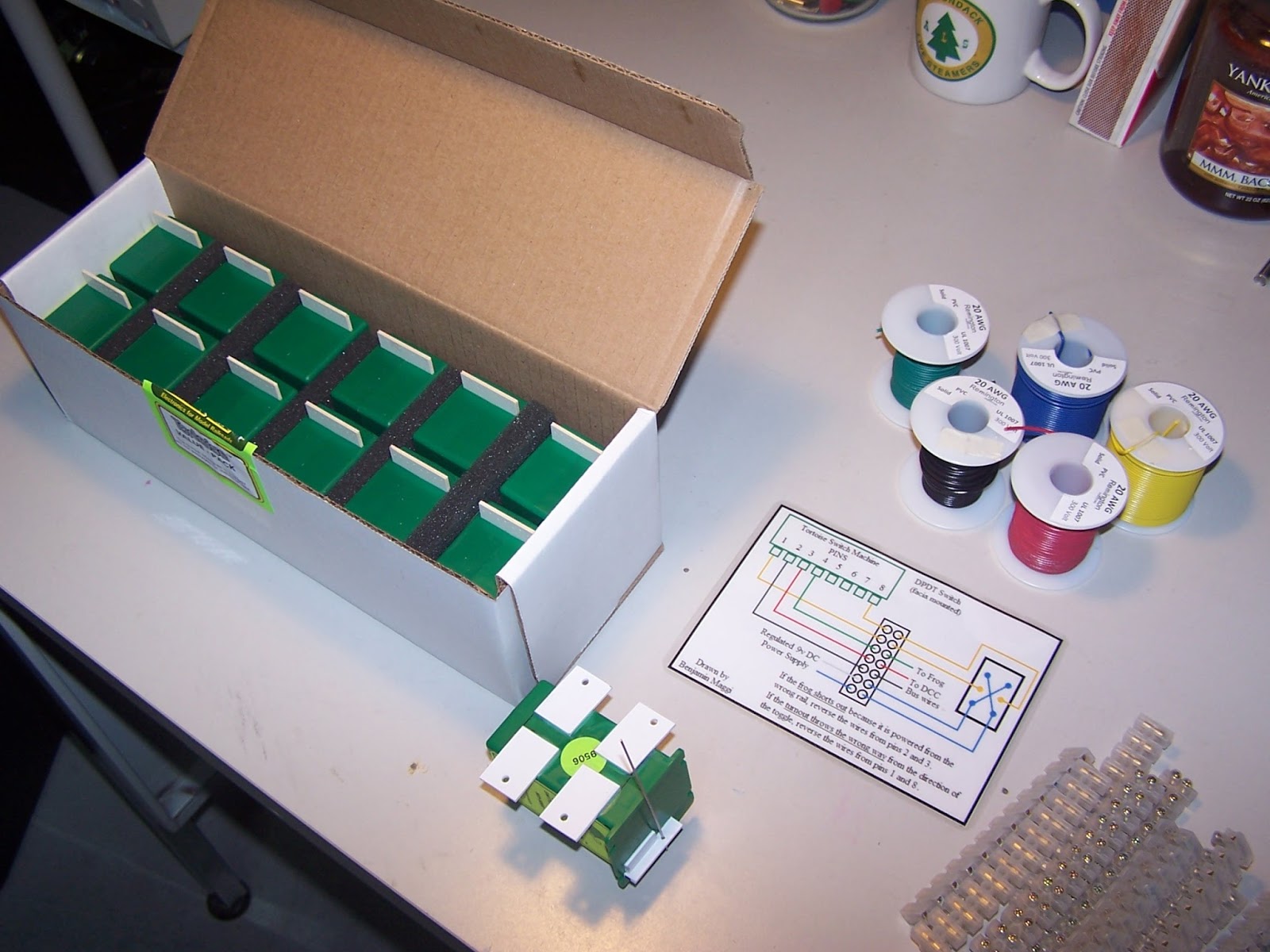 D & H "Colonie Main" layout: Installing Tortoise switch machines