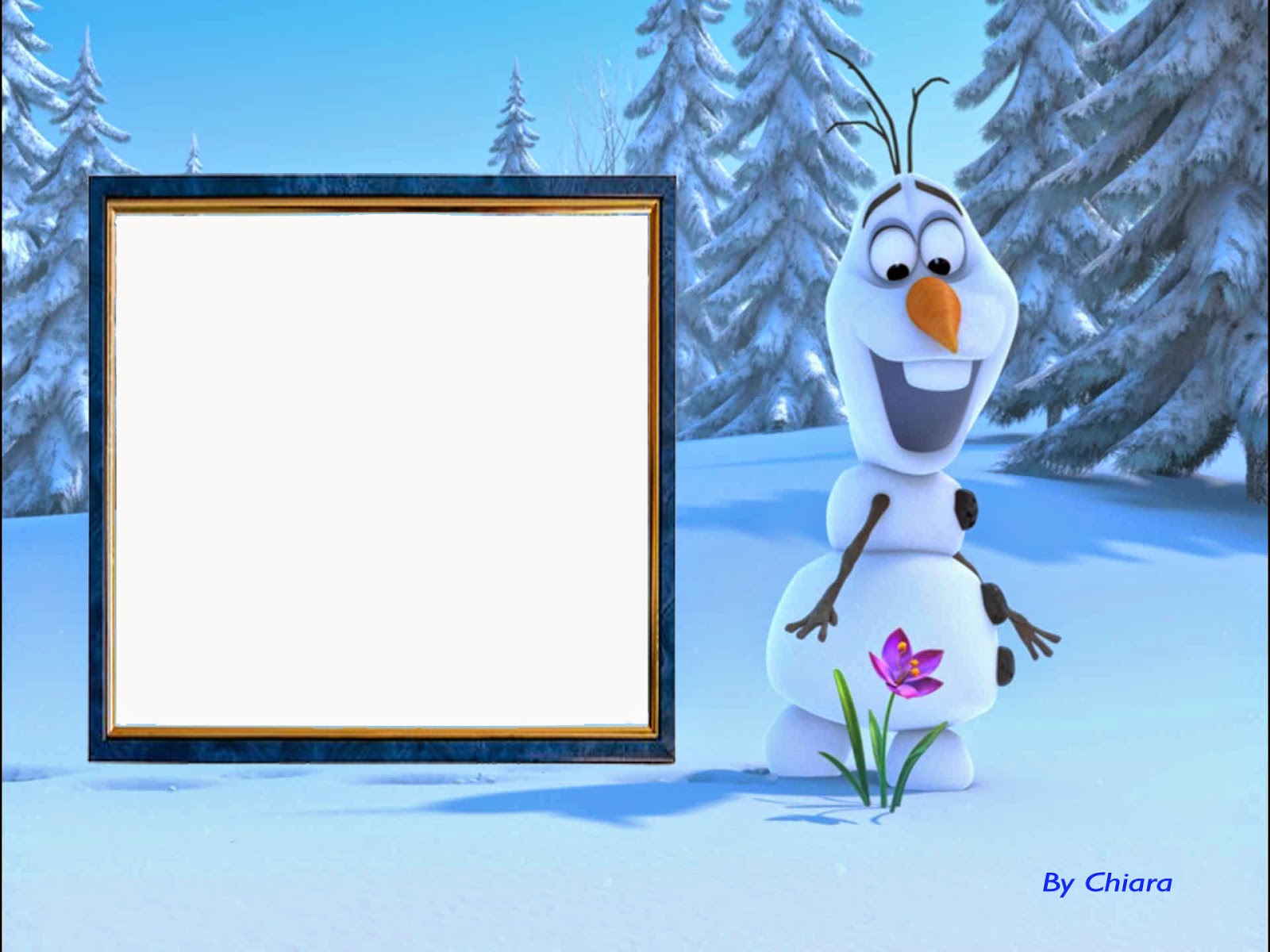 CHIARA - Molduras Digitais: Frozen - Uma Aventura Congelante.
