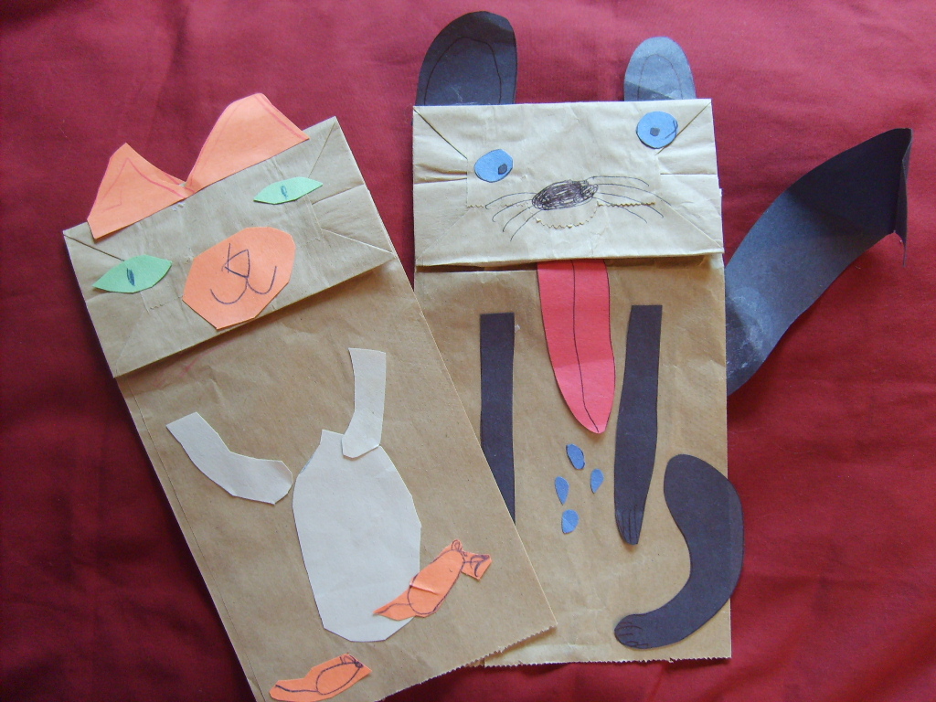 Kids Art Projects: Paper Bag Animal Puppet