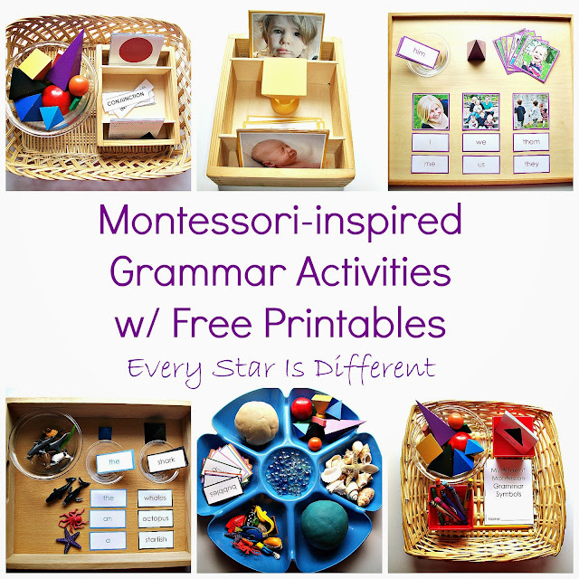 Montessori Grammar Activities and Printables - Every Star Is Different